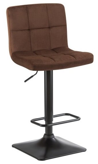 Стул барный Dobrin 5018-LM DOMINIC, цвет сиденья шоколадный велюр (MJ9-111), цвет основания черный