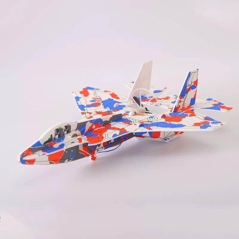 Электрическая пена модель самолета истребитель F-35 с камуфляжным дизайном, прочная для детей, легкая сборка,