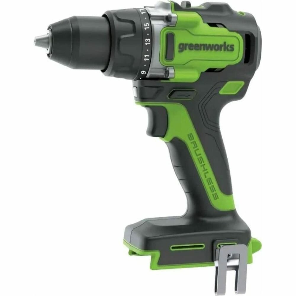 Аккумуляторная ударная дрель-шуруповер Greenworks 24V, 140 Нм, бесщеточная, без АКБ и ЗУ, работ