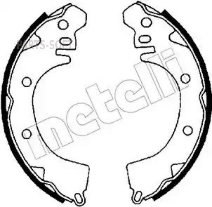 К-т бараб. тормоз. колодок MITSUBISHI GALANT 1,6-2,0 -86, LANCER1,5-1,8D 85-88, TREDIA, SPACE WAGON -86 Metelli арт. 530252