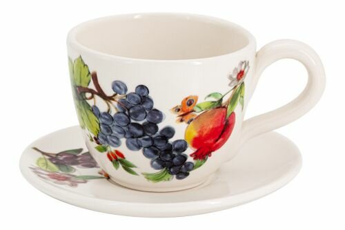 Чашка с блюдцем Home & Style "Tutti Frutti" , 0.4л