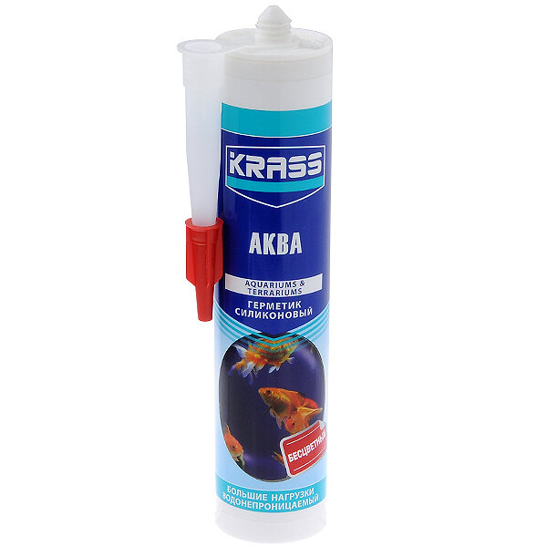 Герметик бесцветный 8310613/5345 KRASS 300 мл для аквариумов силиконовый (Carina Silicones) (3 шт. в наборе)