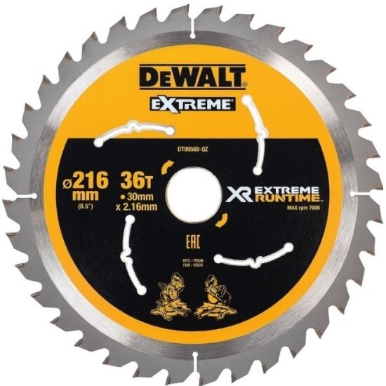 Диск пильный Dewalt DT99569, XR 216x30мм, 36T CSB