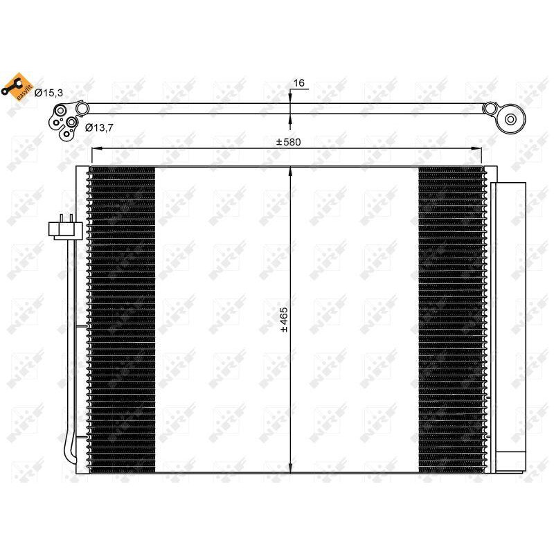 Конденсатор, кондиционер, NRF 35906 (1 шт.)
