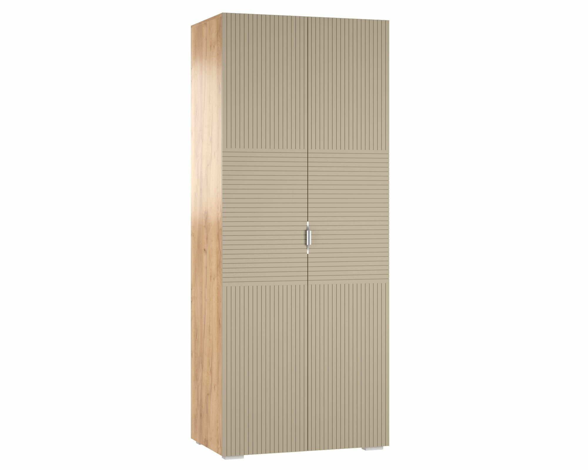 Шкаф распашной для одежды "Аметист 2" 80х200х52, дуб крафт золотой / мокко