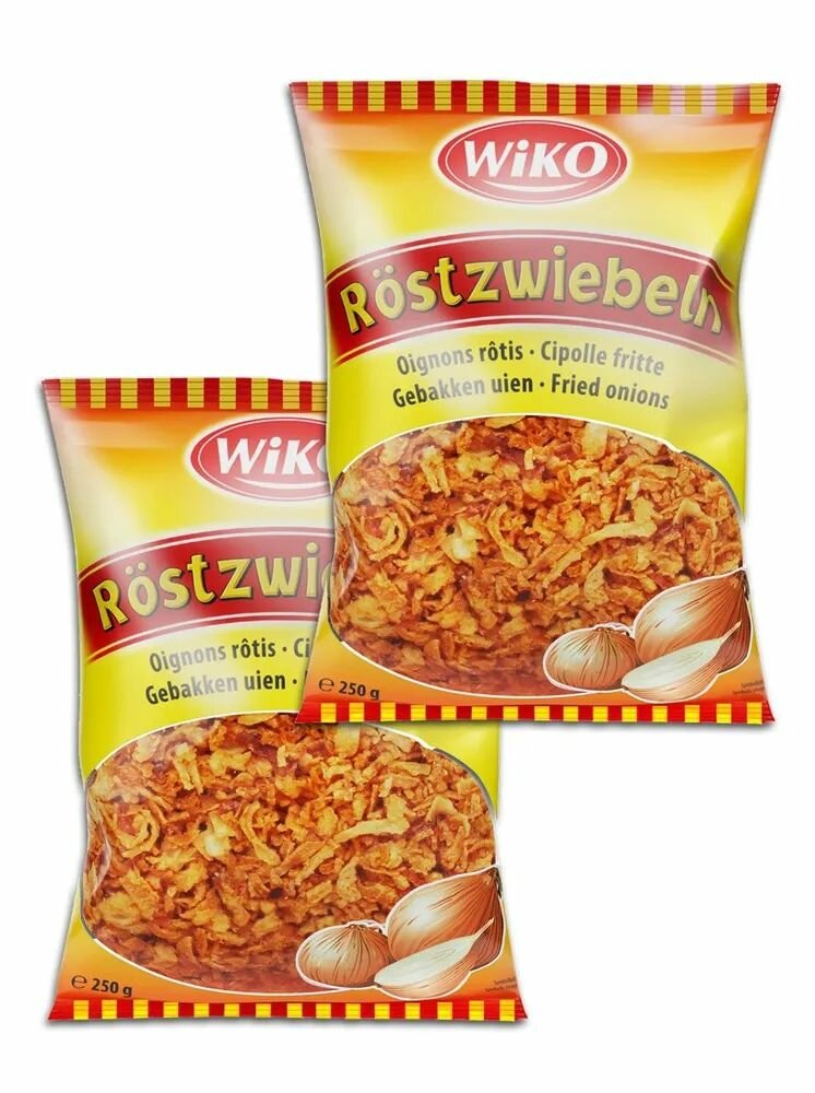 Жареный лук для бургеров, хот-догов Rostzwiebeln WiKo (Нидерланды) 250 гр. х 2 шт.