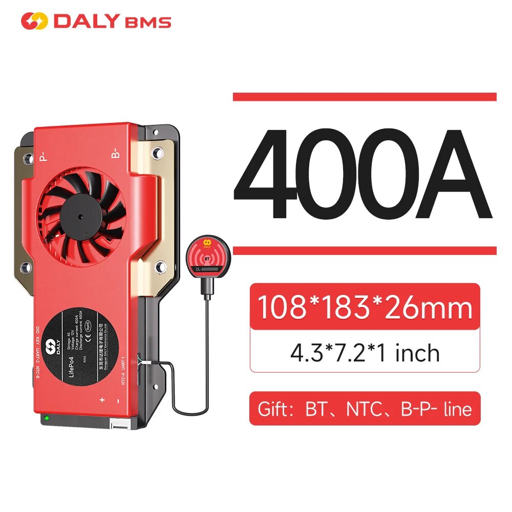 Daly Smart BMS 3.2V LIFEPO4 для скутера 16С, Smart BMS BT 400A, 3,2 В
