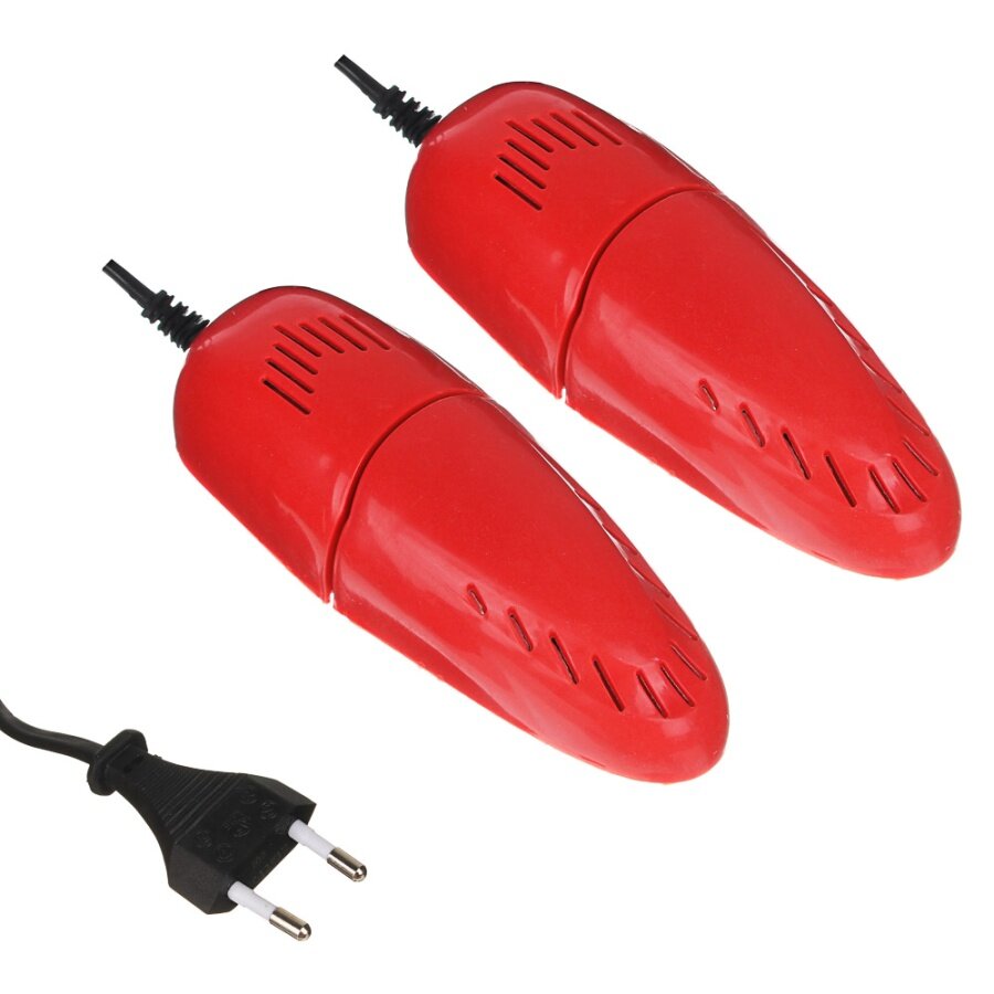 Электросушилка "Leben", для обуви, раздвижная, пластик, 20 Вт, красная - позволяет сушить обувь эффективно и безопасно за короткое время.