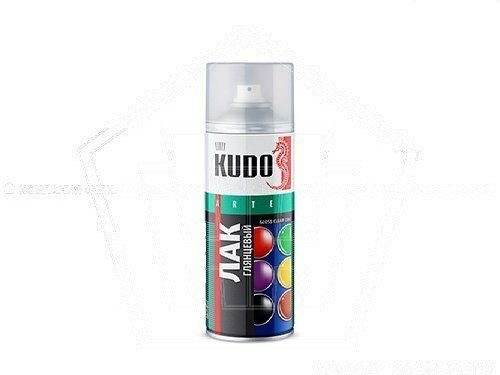 Лак kudo универсальный акриловый глянцевый (520 мл) аэроз. (ku-9002)