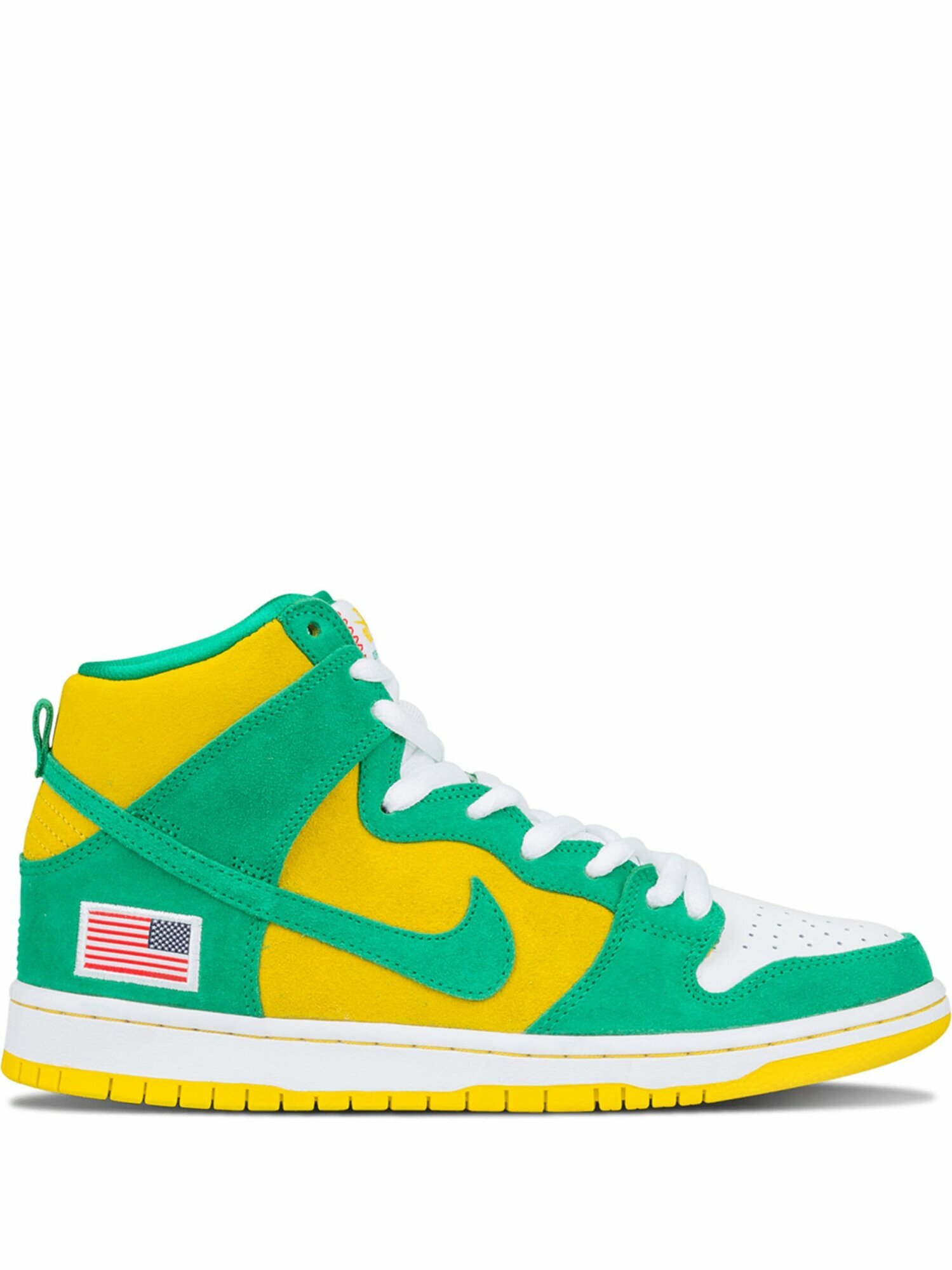 Кроссовки NIKE Dunk High Pro SB, размер 12 US, зеленый,