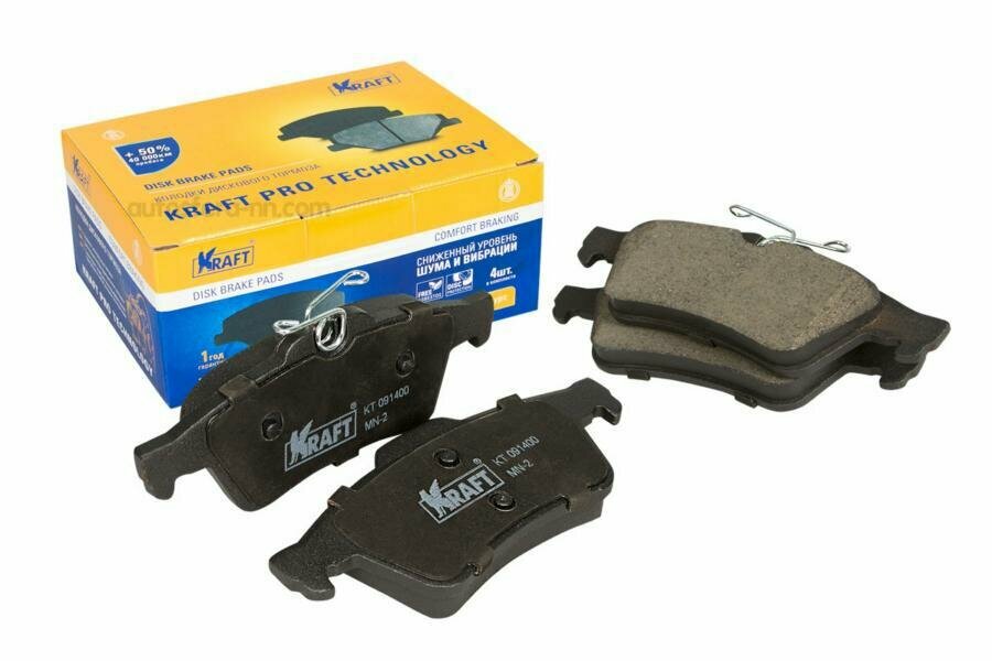 KRAFT KT091400 Колодки дисковые задние (с антишумовой накладкой) Ford Focus (04-) / Mazda 3 (04-)