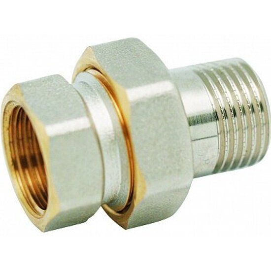 Сгон Euros прямой с накидной гайкой 1/2" ВР-НР (Арт: EU. ST3046035 12)