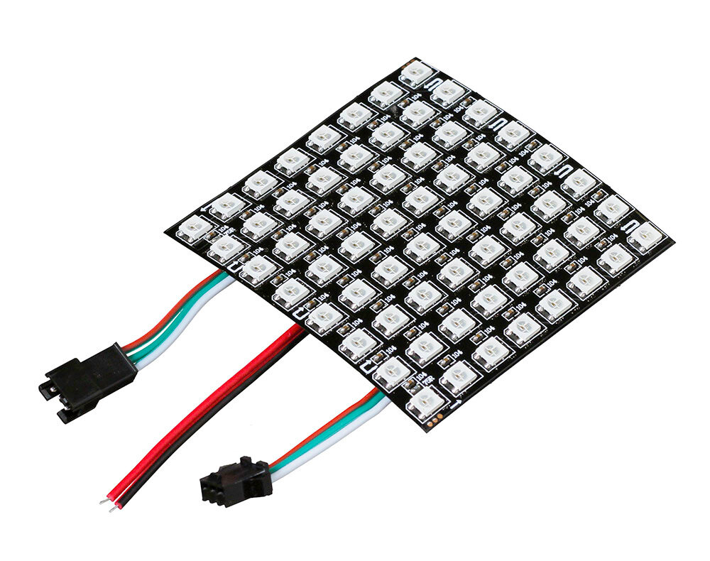 Диодная матрица 8x8 WS2812b - гибкая адресная LED матрица 64 диода