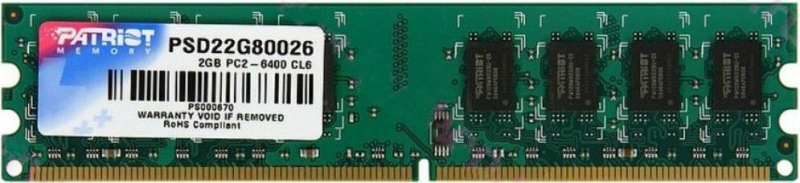 Оперативная память Patriot Memory DDR2 2Gb 800MHz (PSD22G80026)