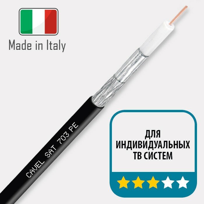 Кабель коаксиальный CAVEL SAT 703 PE (20 м)