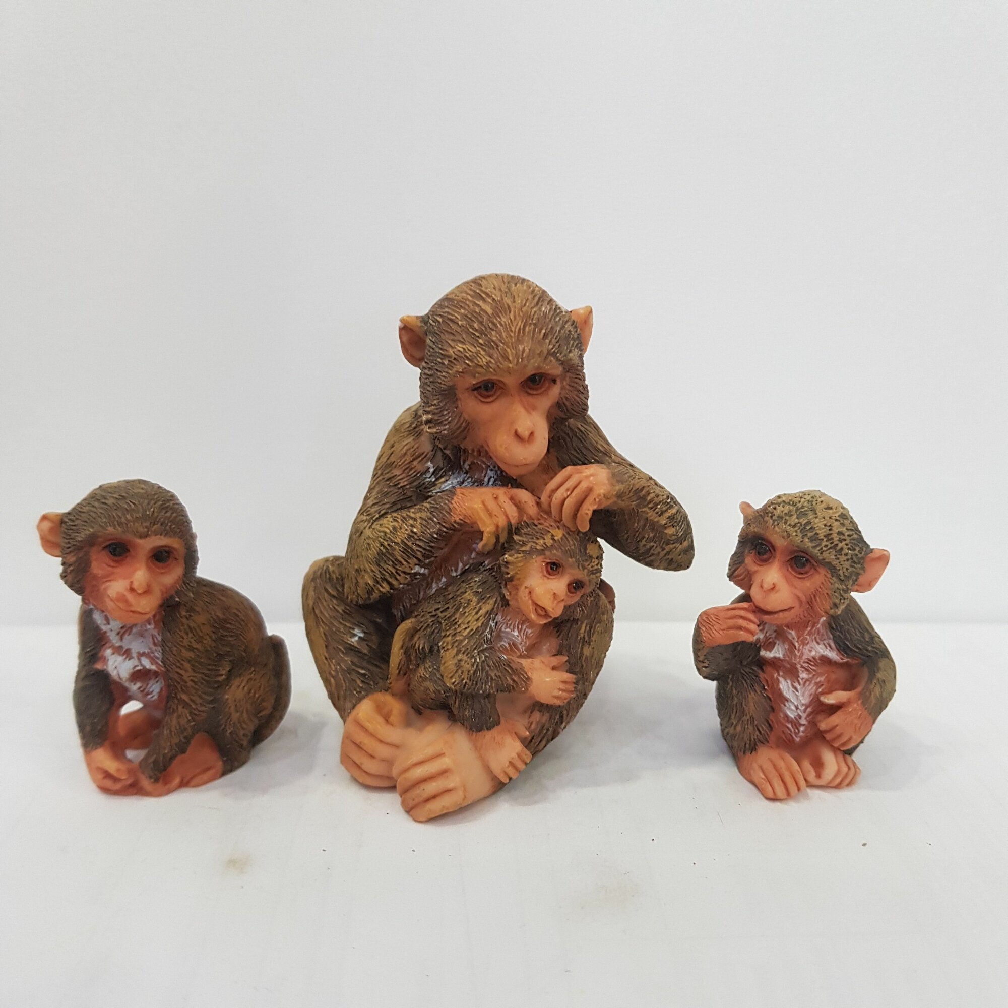 Статуэтка декоративная "Обезьяны Семья" набор 3шт, полистоун 6456