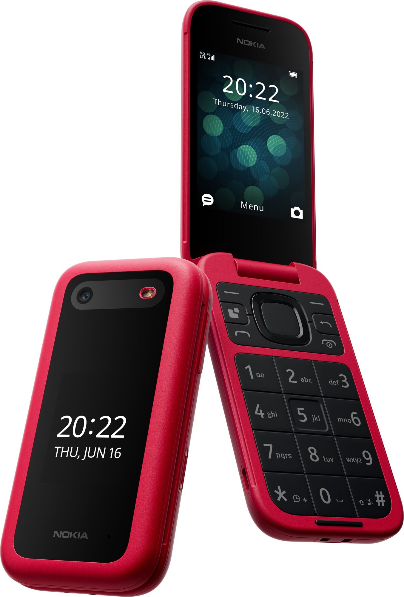Кнопочный мобильный телефон Nokia 2660 (TA-1469), 2 SIM, EAC UA, красный