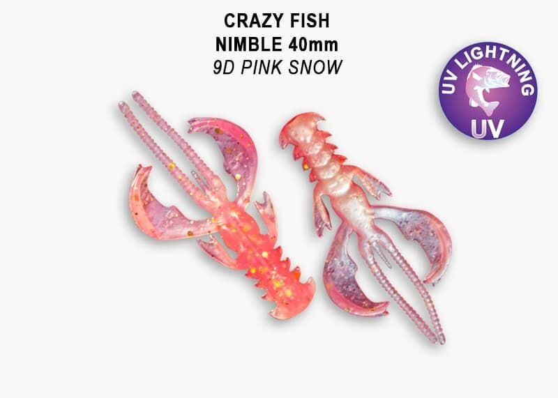 Силиконовые приманки Crazy Fish Nimble 1.6" 49-40-9d-6 кальмар