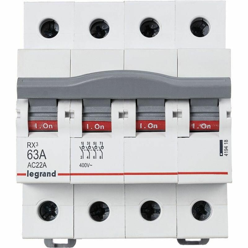 Выключатель-разъединитель 4п 63А RX3 ИЭК Leg 419418