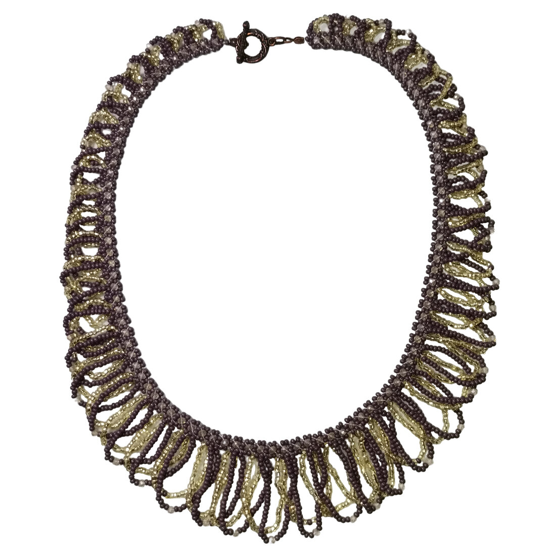 Колье, бисер, стекло