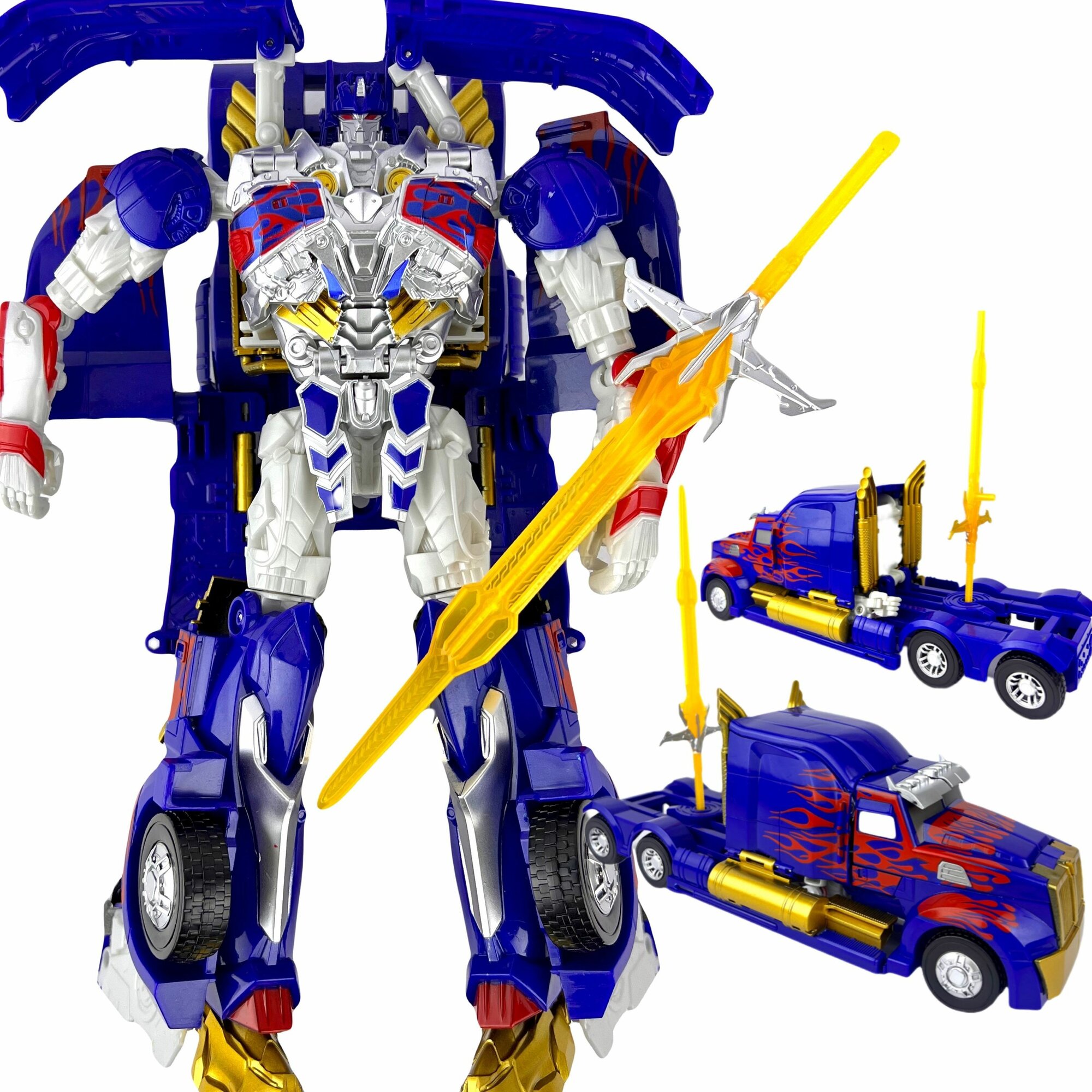 Большой Робот Трансформер Оптимус Прайм 28см с оружием Автобот Бамблби
