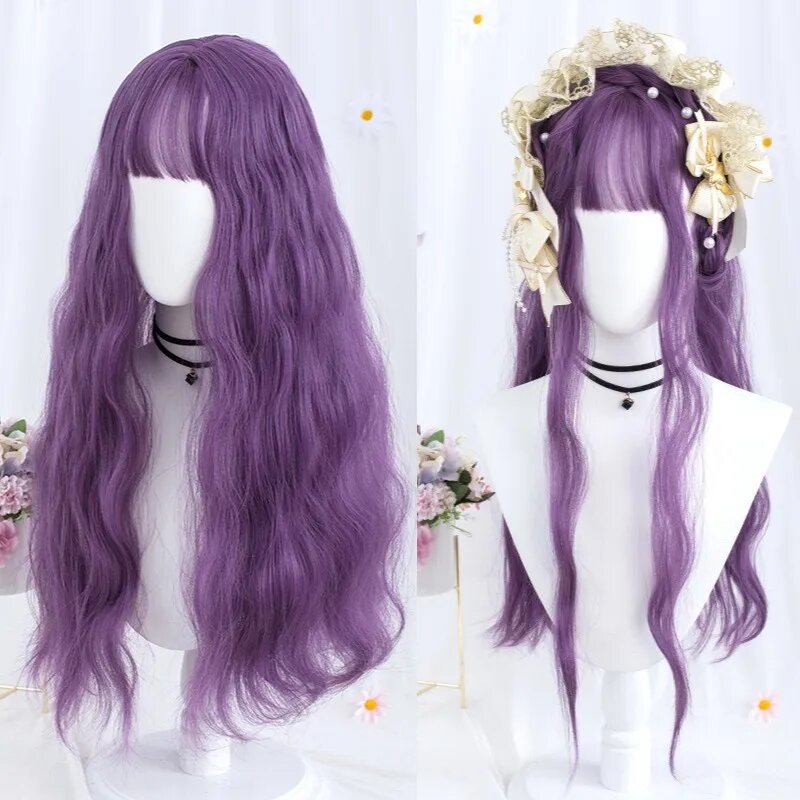 Длинный волнистый фиолетовый парик MSIWIGS PURPLE
