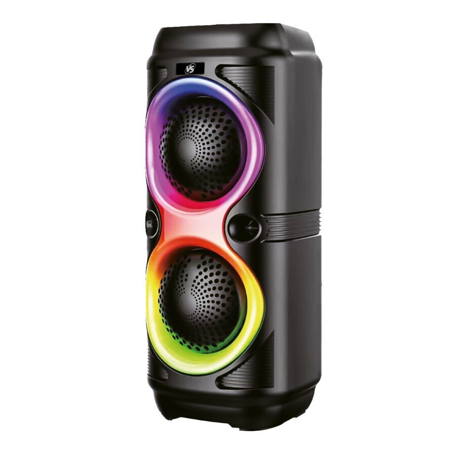 Колонка портативная VS11 LED, FM, MP3 USB/TF, JACK, TWS, 10 Вт, черная