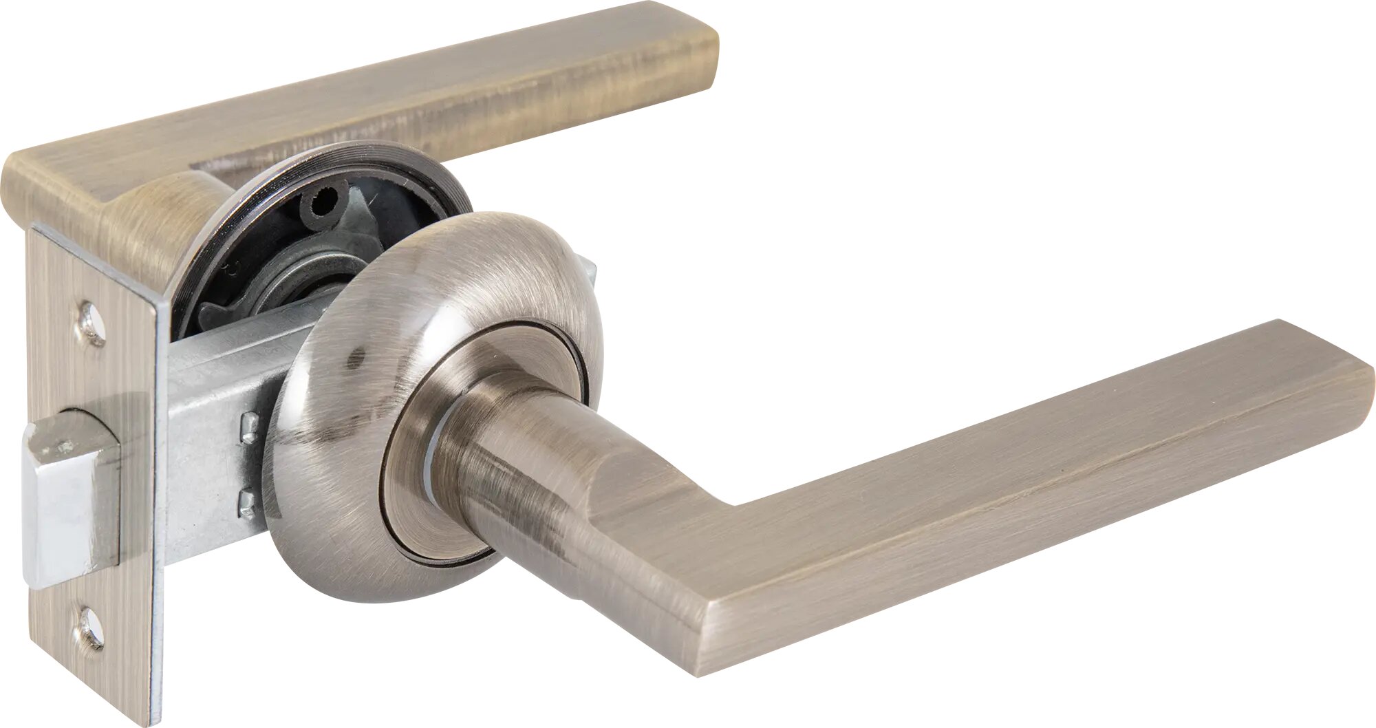 Дверные ручки 71 AB, без запирания, комплект, цвет бронза