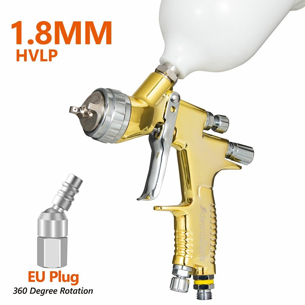 HVLP 1,8 мм пневматический пистолет-распылитель с высоким распылением, автомобильная мебель, инструмент для ремонта кожи