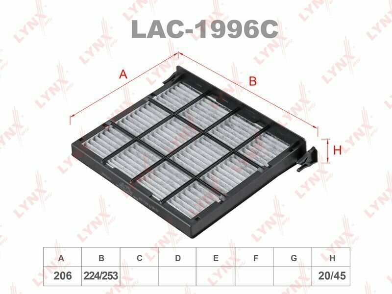 LYNXauto Фильтр салонный угольный CHERY Tiggo T11 05> / M11 08>