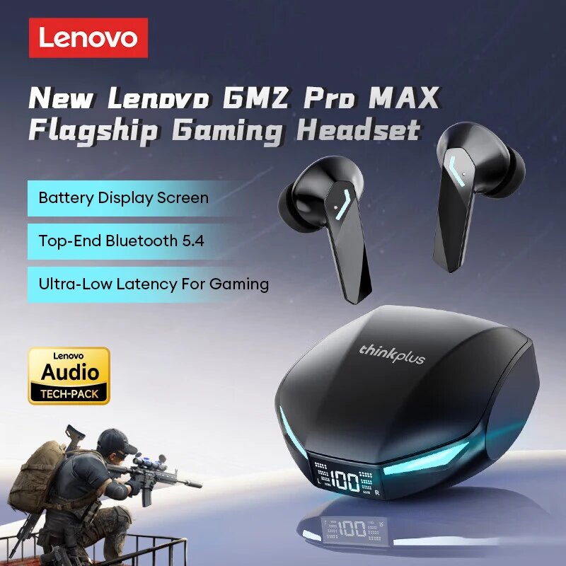 Lenovo GM2 Pro MAX Black беспроводные наушники