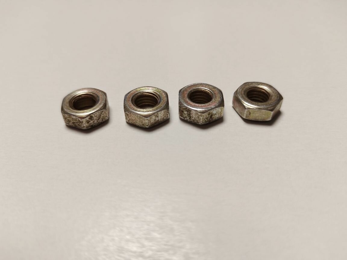 Мотоцикл Иж Гайка М7х1 натяжителя цепи Иж ключ 12 (цена за 4 шт.)