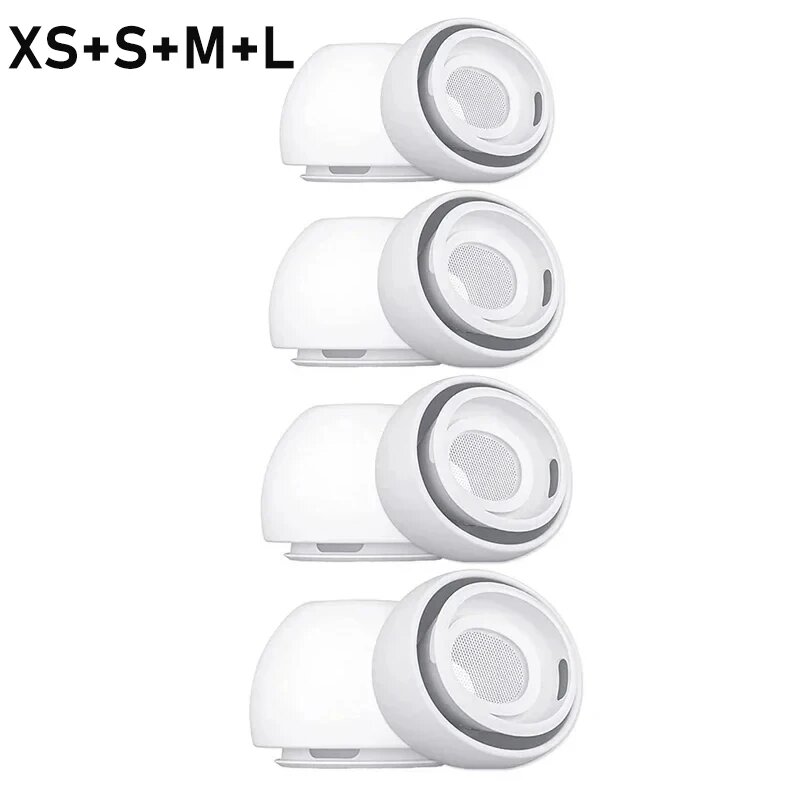 Силиконовые амбушюры для AirPods Pro 1/2, 4 шт, White-Mixed Size