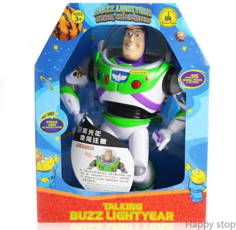 (новинка) 30 см История игрушек 4 (Toy Story 4) Buzz Lightyear Базз Лайтер со светом и звуком