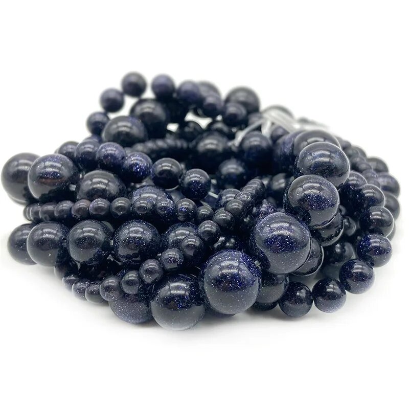 Натуральные бусины Амазонит Тигровый Глаз Кварц Агаты Темно-синий, 4mm(about 92pcs), Blue Sandstone