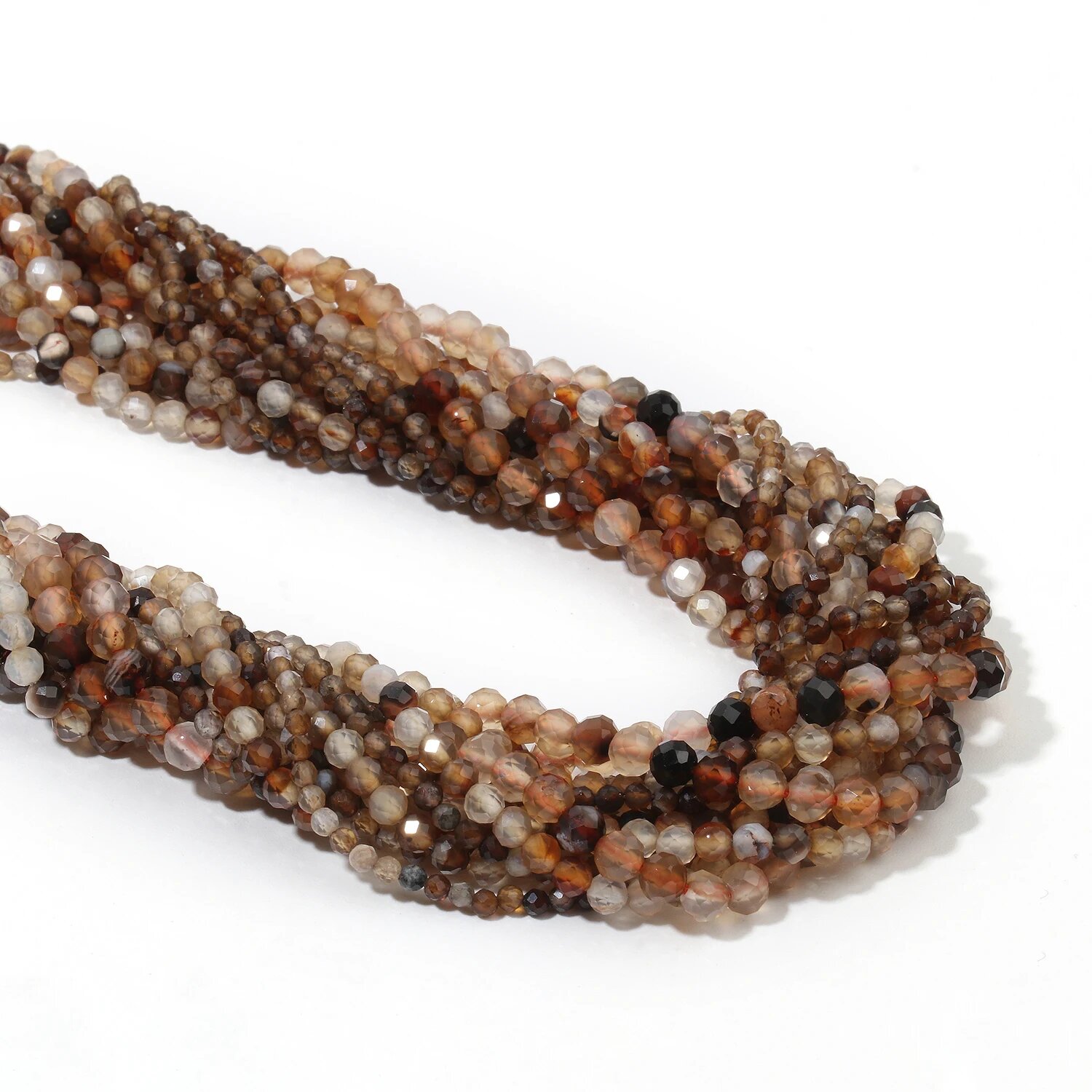 Граненая бусина из кофейного агата AOHAYOOMQ 2/3/4 мм 3mm about 110pcs