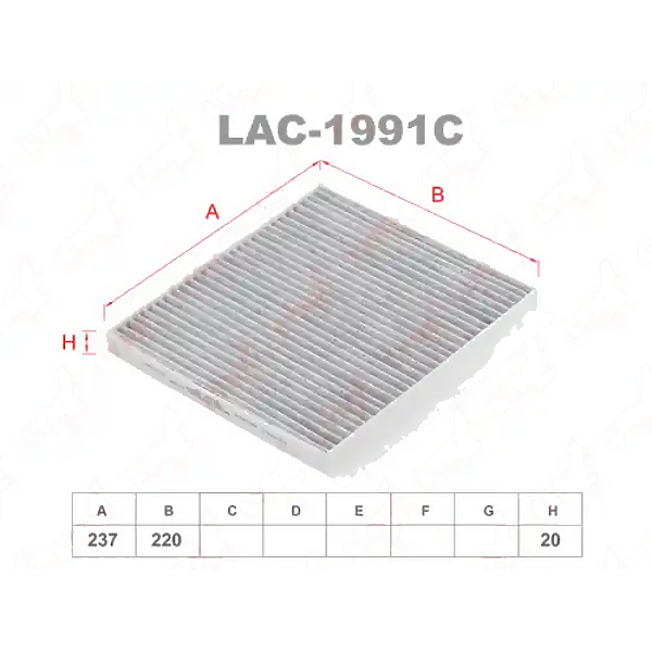 LYNXAUTO lac-1991c фильтр салонный угольный changan cs75 1.8-2.0 14