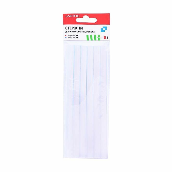 Клеевые стержни deVENTE Прозрачные, диаметр 11 мм, длина 200 мм, 6 шт (4181900)