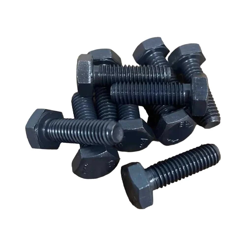 Болт 23 Болта М8x40 мм, DIN933, высокопрочный класс прочности 12.9 черный, 10 шт. П0000023552, машиностроении