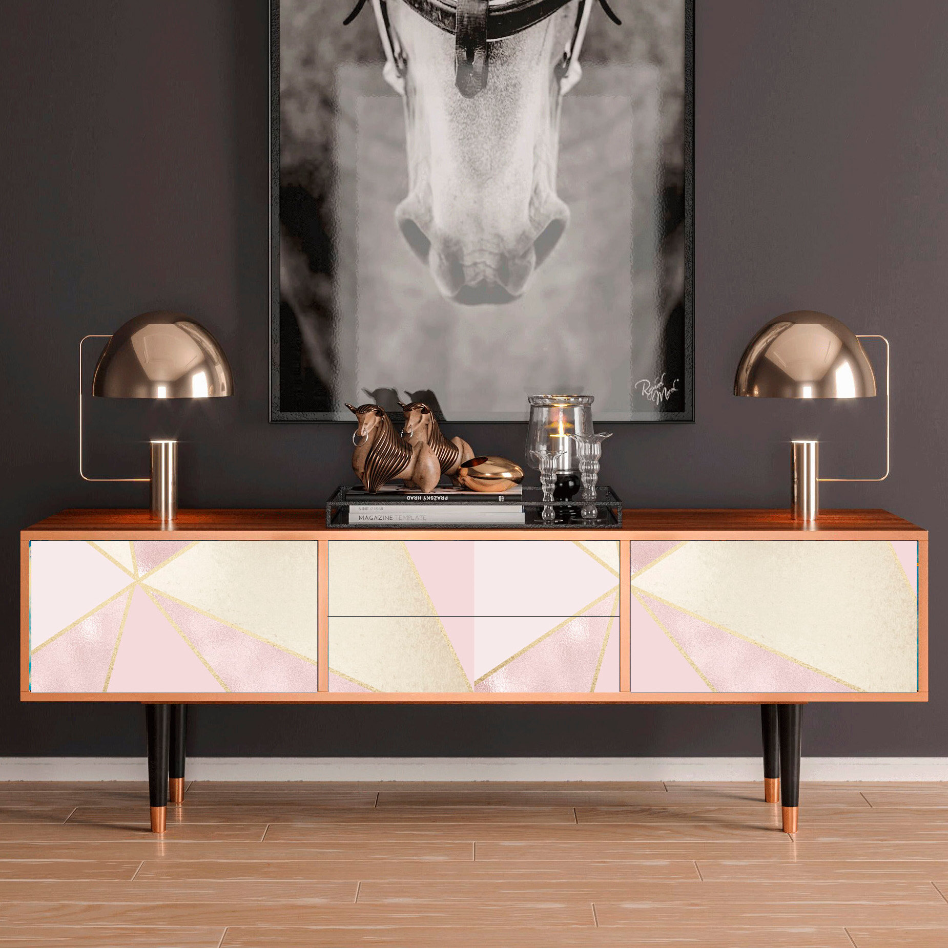 ТВ-Тумба - STORYZ - T4 Cosmopolitan Diva, Размер - 170 x 59 x 48 см, Цвет корпуса - , Орех