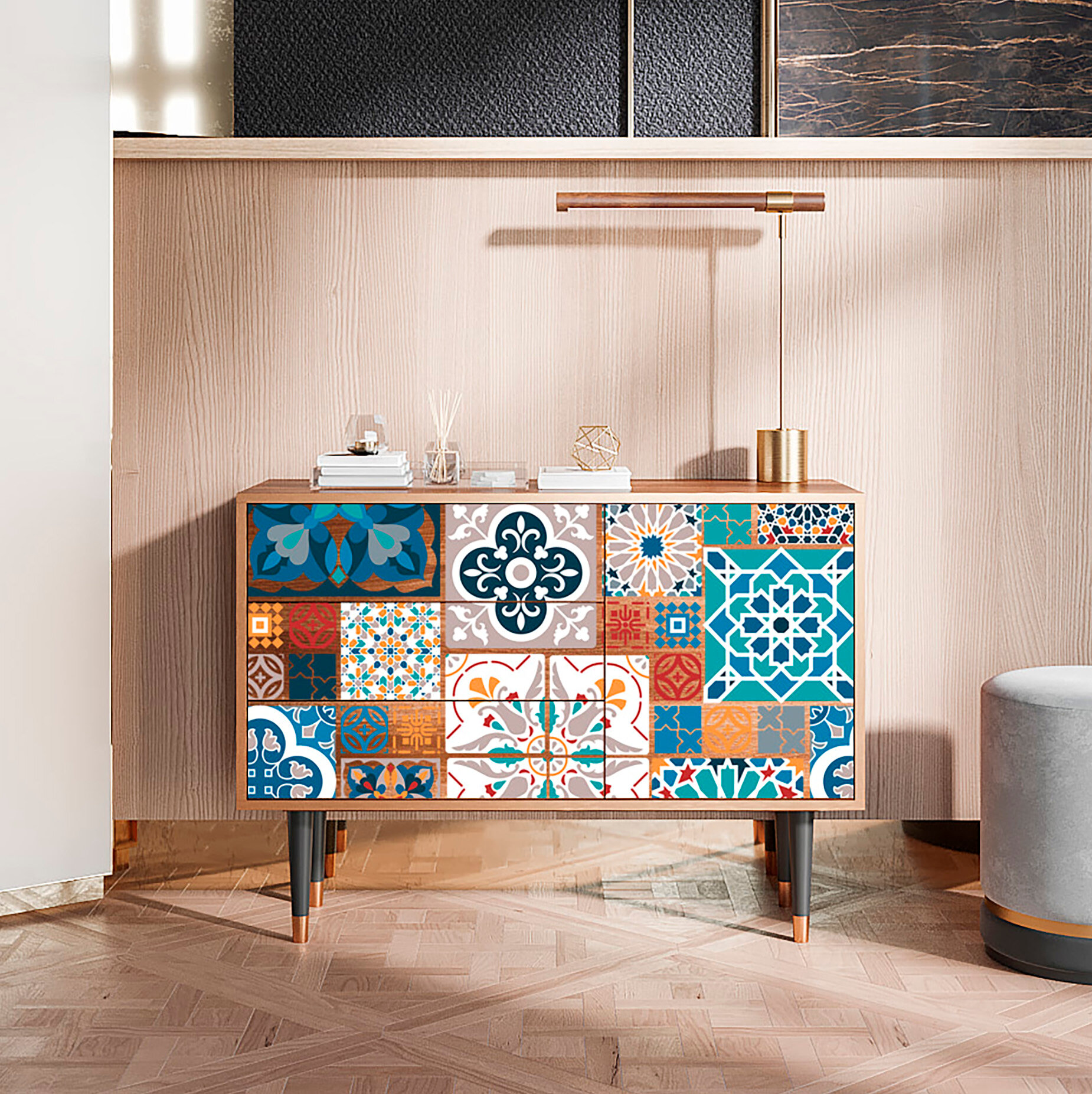 Комод - STORYZ - S3 Moroccan Market, Размер - 115 x 84 x 41 см, Цвет корпуса - , Орех