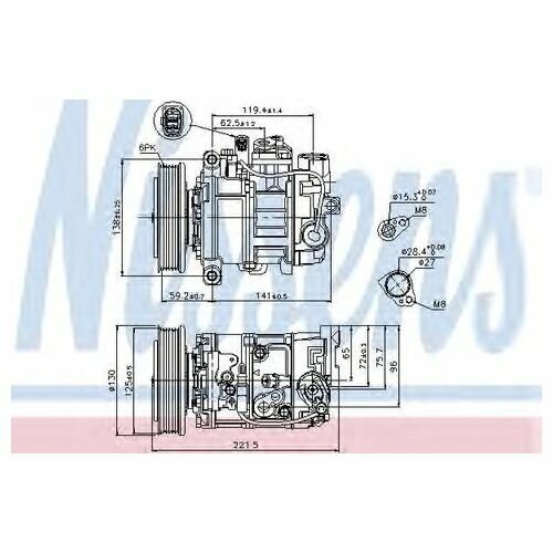 Компрессор кондиционера Nissens 89236 для Audi A4, A8, Q7