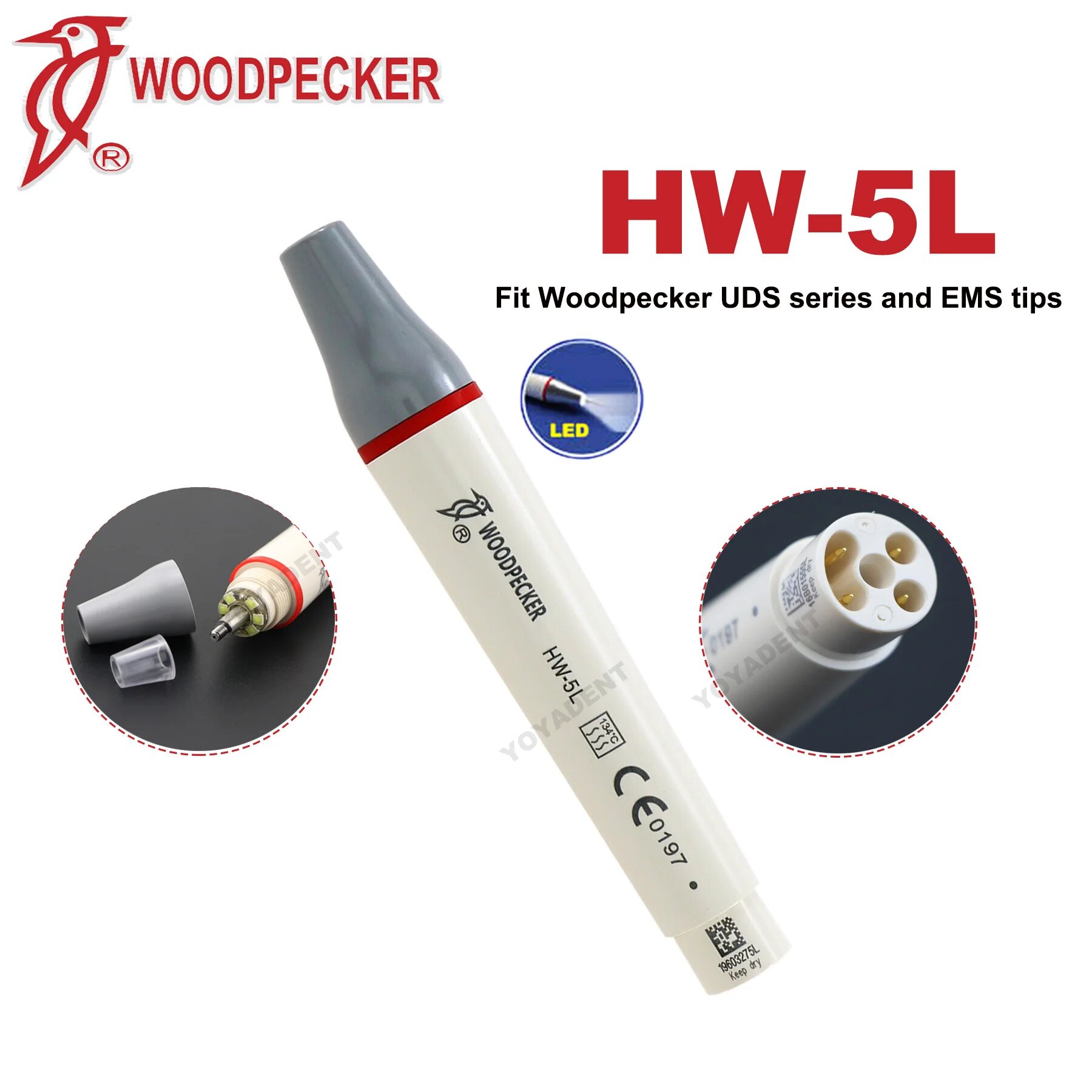 Стоматологический ультразвуковой скалер Woodpecker DTE с наконечником HW-5L HW-5L