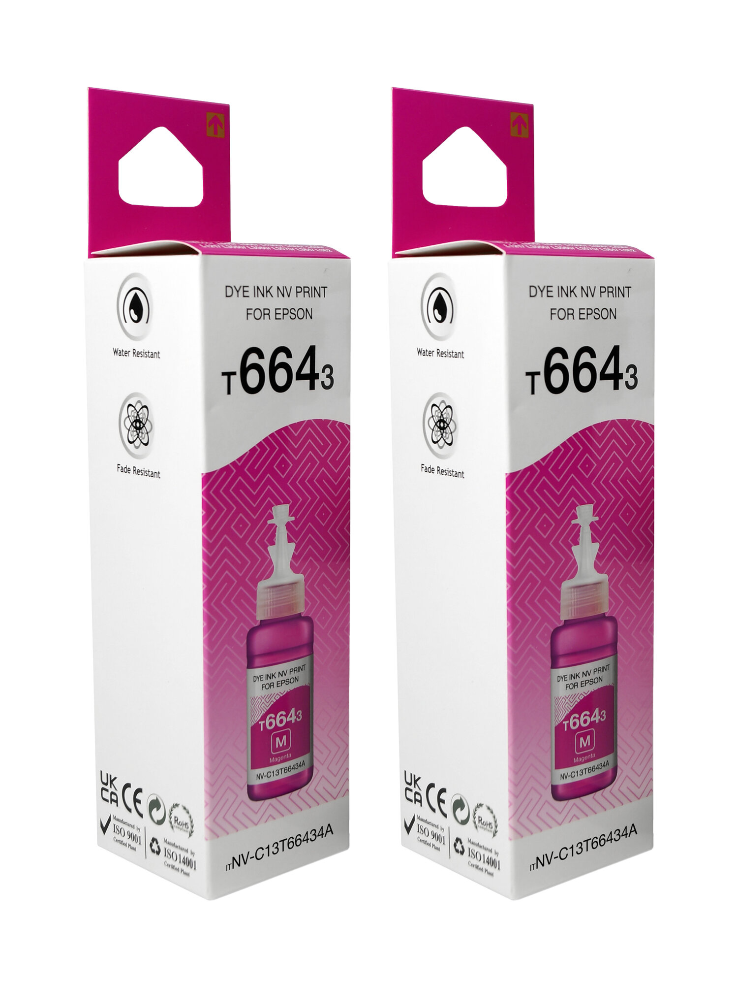 Комплект 2 шт. Чернила NV Print T6643 для аппаратов Epson (70 ml) Magenta