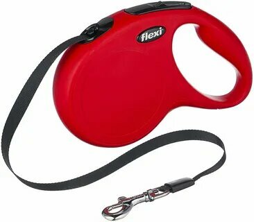 Рулетка FLEXI NEW CLASSIC M ремень 5м кг красный