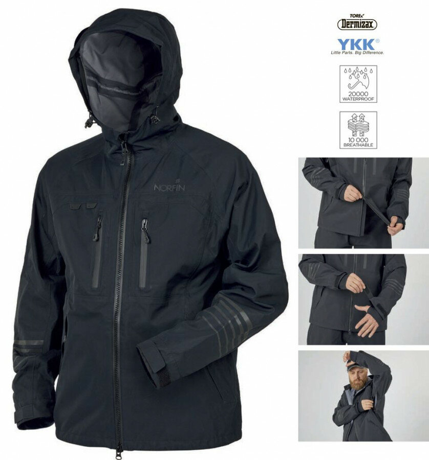 Куртка Norfin TORRENT PRO 02(черный р. M)