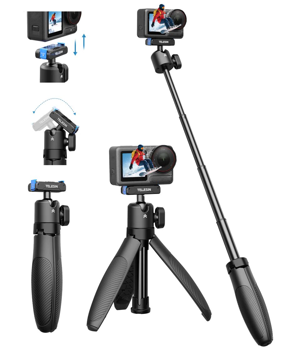 Штатив для экшн камеры DJI Osmo Action 5 pro, 4, 3 селфи палка
