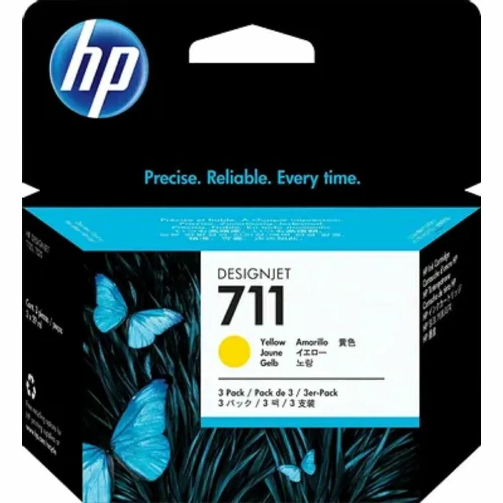 CZ136A HP №711 Тройная упаковка картриджей для принтеров HP Designjet T120. T520, желтый, 3*29мл.