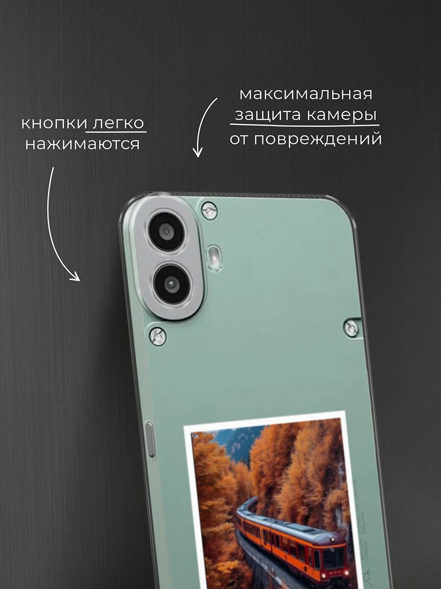 Силиконовый чехол на CMF Phone 1 / CMF Фон 1 с принтом Дорога в осень — фото 1