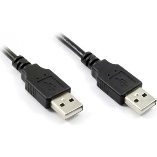 Кабель Gcr USB 2.0 1.0m AM/AM, AWG 28/28 , двойное экранирование, черный -UM2M-BB2S-1.0m